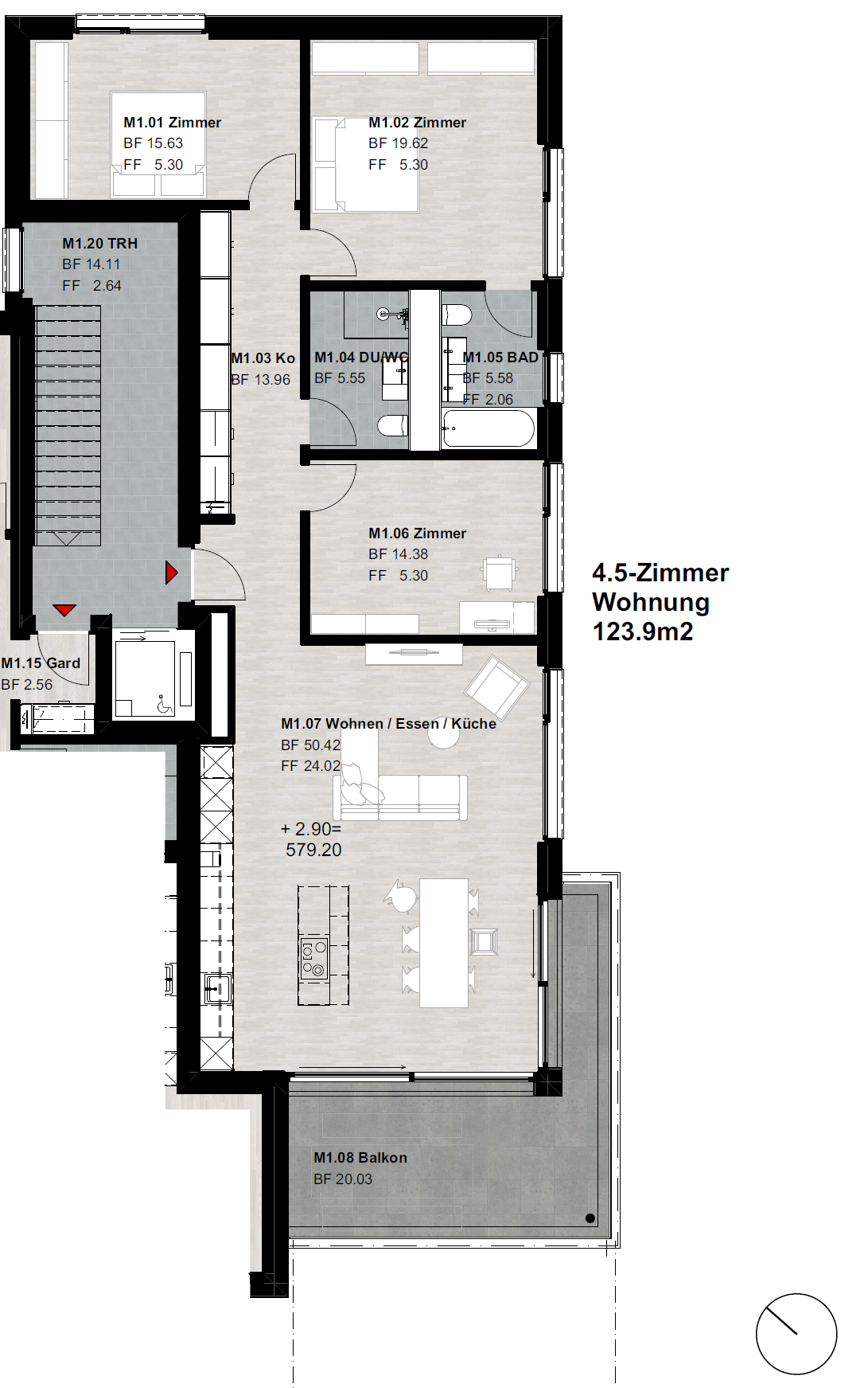4 5 Zimmer Wohnung